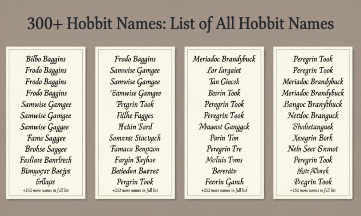 300+ Hobbit Names: Cute & Magical Middle-earth List
