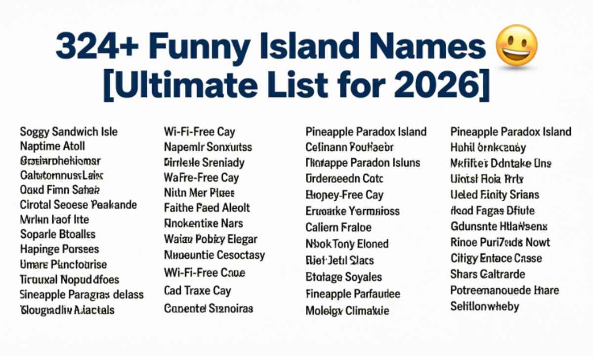 324+ Funny Island Names 😂 Creative & Unique Ideas