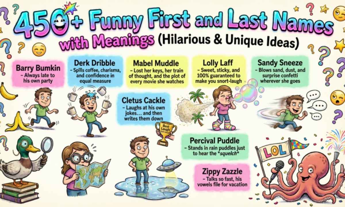 450+ Funny First and Last Names with Meanings
