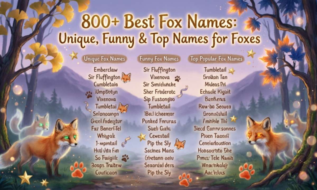 800+ Best Fox Names: Unique, Funny & Top Names for Foxes