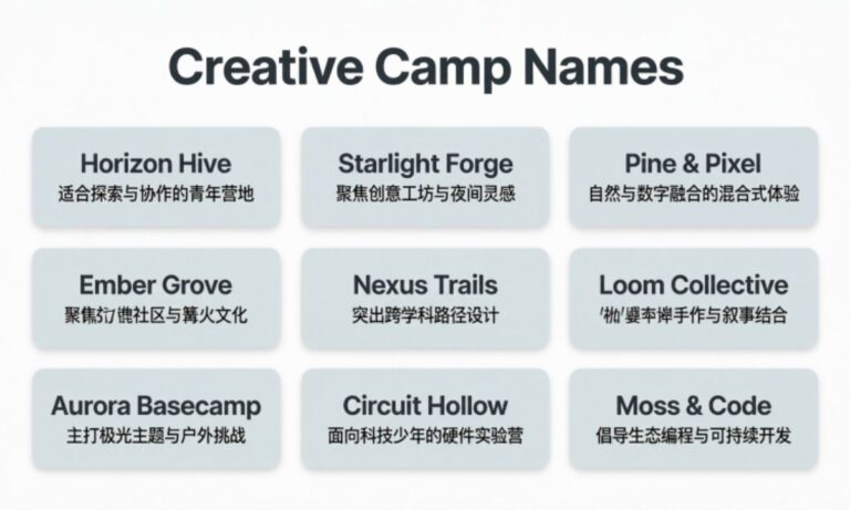340+ Fun & Attractive Camp Name Ideas (2026)