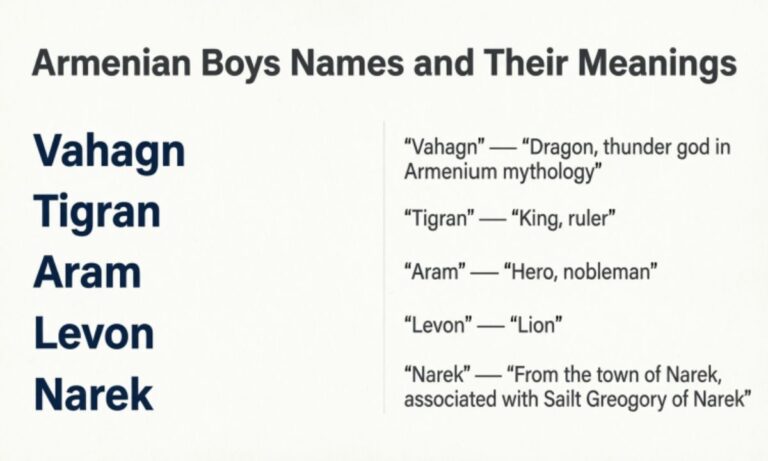 210+ Armenian Names & Meanings (Unique & Modern 2026)