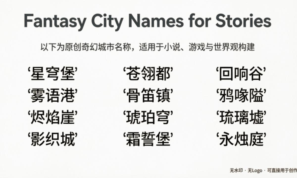 500+ Fantasy City Names: Magical, Dark & Mythical Ideas