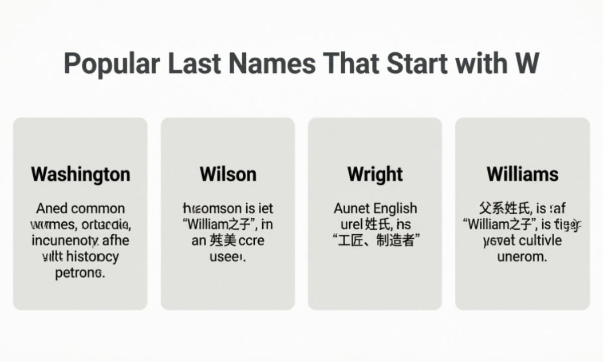 320+ Best Last Names that Start with W