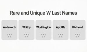 320+ Best Last Names that Start with W