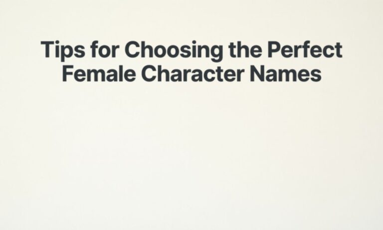 List of Female Character Names for Fiction Writers