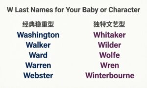 320+ Best Last Names that Start with W